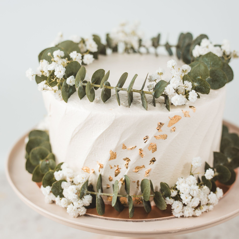 Eucalyptus and Florals Cake